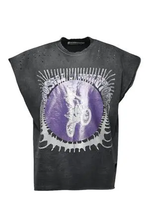 SATOSHI NAKAMOTO Globe Of Death Tee Washed - Black