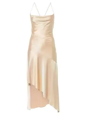 Alice + Olivia Asymmetric Midi Dress - Neutrals