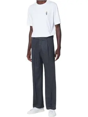 PT TORINO Pleated Wool Trousers - Gray