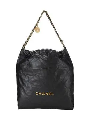 Chanel Calfskin 22 Shoulder Bag - Black