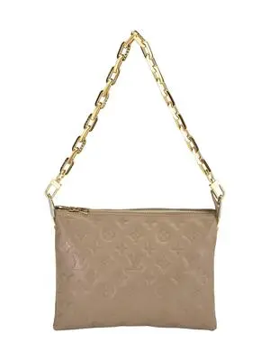 LOUIS VUITTON Coussin Monogram Embossed Leather Shoulder Bag - Beige