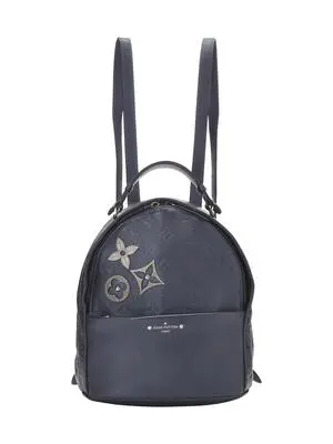LOUIS VUITTON Monogram Empreinte Sorbonne Backpack With Studded Embellishments - Navy
