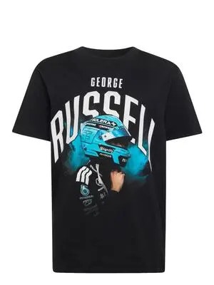 Adidas X Mercedes Amg Petronas Formula 1 Team T-shirt Asia Sizing 'george Russell - Black