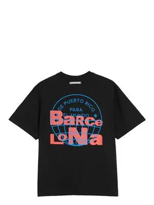 Adidas X Bad Bunny Dtmf Tour Merch Barcelona T-shirt - Black