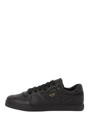 Prada Fs25 Leather Lace-up Sneakers - Black