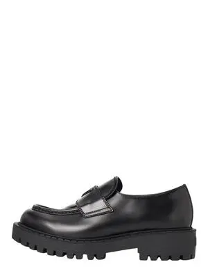 Prada Lug Sole Loafers - Black