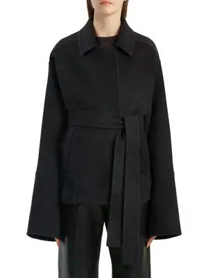 Khaite Alder Jacket In Charcoal Wool - Grey