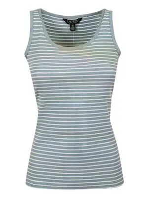 Ralph Lauren Striped Ribbed Tank Top - Blue