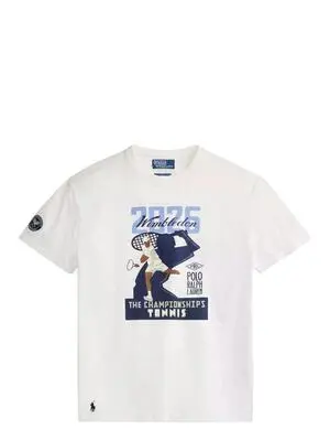 Polo Ralph Lauren Wimbledon Open Graphic Print Short-sleeve T-shirt - White