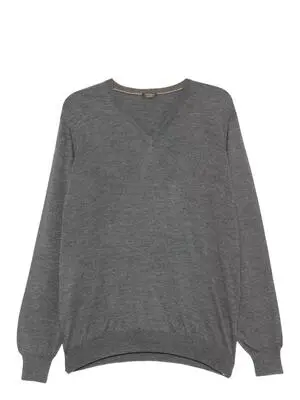 GRAN SASSO V-neck Sweater - Grey