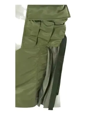 Sacai Pleated Midi Skirt - Green
