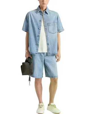 Givenchy Short-sleeve Denim Shirt - Blue