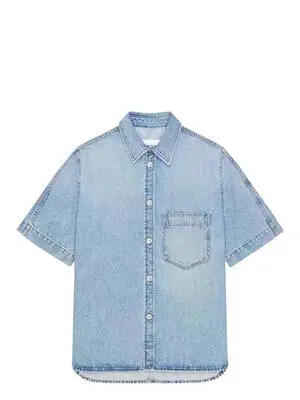 Givenchy Couture Seam Shirt In Denim - Blue