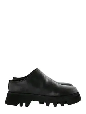 Guidi Chunky Sole Mules - Black