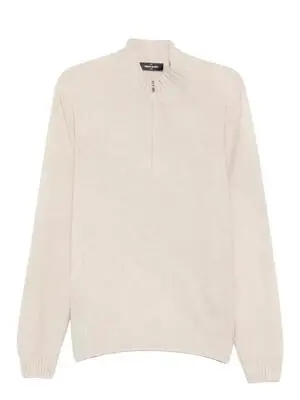 GRAN SASSO Gran Sasso Half-Zip Wool Sweater Neutrals