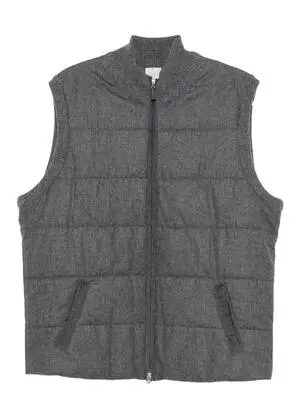 GRAN SASSO Quilted Zip-up Wool Gilet - Grey