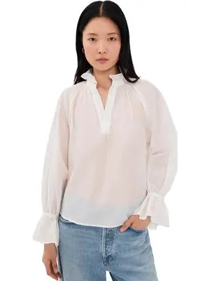 Polo Ralph Lauren Cotton-silk Organdy Blouse - White