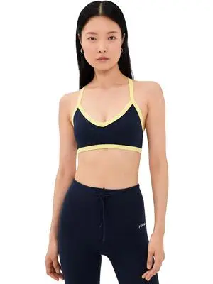 FORM V Neck Bra - Navy/lemon
