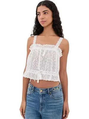 ULLA JOHNSON Ulla Johnson Isola Cotton Eyelet Top