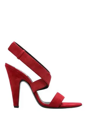 Alaïa Suede Heeled Sandals - Red