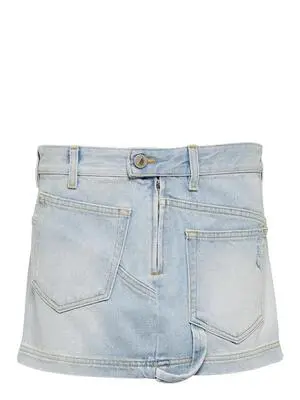 Attico Denim Miniskirt - Blue