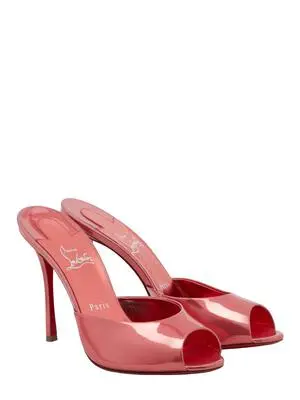 CHRISTIAN LOUBOUTIN Me Dolly Mules In Laminated Leather - Pink