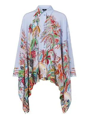 Etro Floral Silk Shirt - Blue