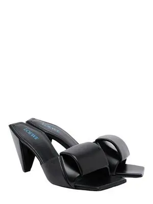 Loewe Origami Leather Mules - Black