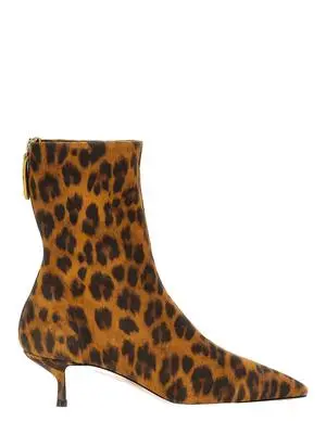 AQUAZZURA Montmartre Leopard Print Suede Ankle Boots - Multicolor