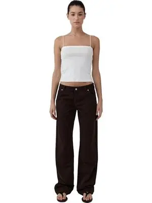ST. AGNI Canvas Carpenter Jeans - Bark