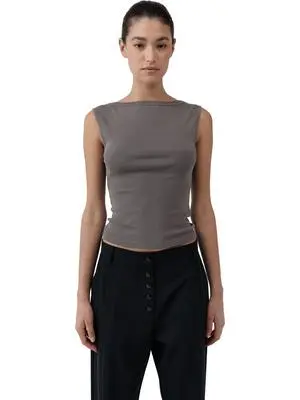 ST. AGNI Organic Cotton Ballerina Top - Clay