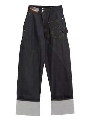 JW Anderson Turned-up Wide-leg Jeans - Blue