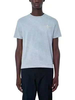 Moncler Logo-patch T-shirts - Grey