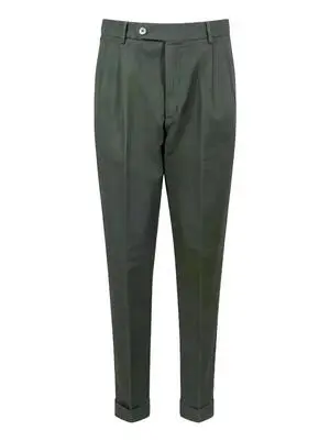 GTA Pleated Turn-up Trousers - Green