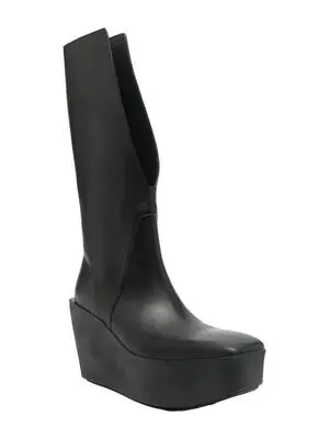 RICK OWENS Rick Owens 110mm Leather Platform Biker Boots