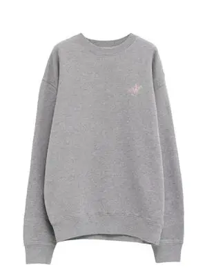 JW Anderson Melange Anchor Embroidered Sweatshirt - Grey