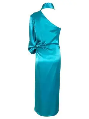 Pinko One-shoulder Draped Maxi Dress - Blue