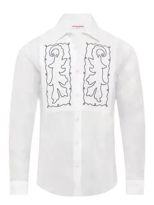 Orlebar Brown Giles Mirabello Embroidered Shirt - White