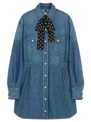 Valentino Garavani Denim Midi Dress - Blue