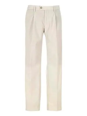 RE-HASH Pleated Straight-leg Trousers - Neutrals