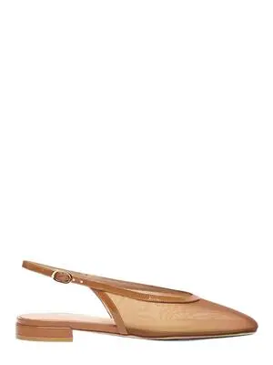 STUART WEITZMAN Mesh Slingback Ballet Flats - Neutrals