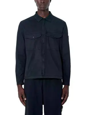 Stone Island Button-down Chest-pocket Shirt - Black