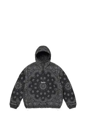 Supreme Reflective Bandana-print Hoodie - Black
