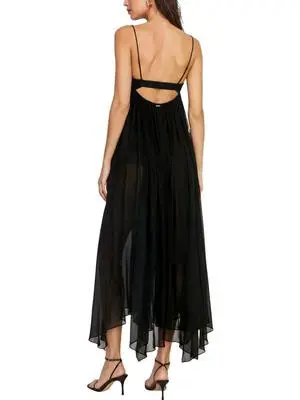 TWINSET TWINSET Black Sheer Bow Detail Cut-Out Dress