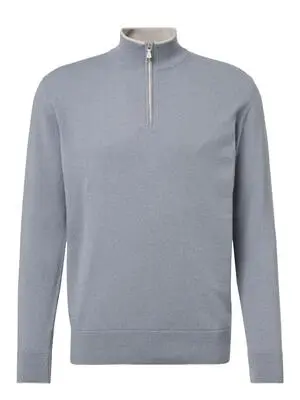 Eleventy Cashmere Half-zip Sweater - Blue