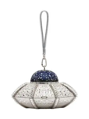 Judith Leiber Ufo Crystal-embellished Clutch - Silver