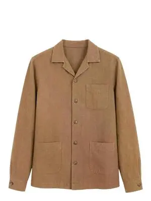 Boglioli Spread-collar Patch-pocket Shirt - Neutrals
