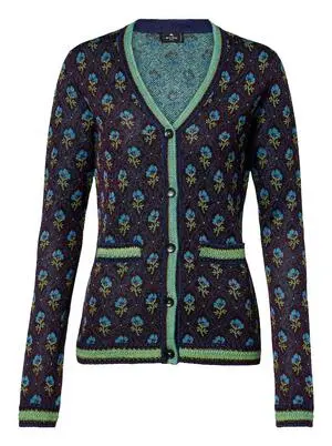 Etro Floral Jacquard Cardigan - Multicoloured