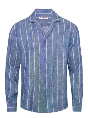 Orlebar Brown Sylvan Striped Shirt - Blue