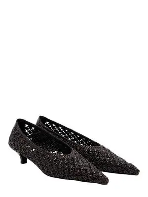 TOTEME Woven Leather Pumps - Brown
